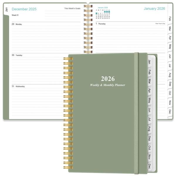 ・2026 Planner - Planner from January 2026 - December 2026, this planner 2026 covers 12 months of weekly and monthly page...