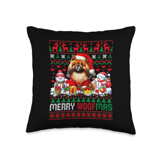 ・This Merry Christmas Woof Sweater Santa Pekingese Snowmen costume is for dad, mom, grandma, grandpa, uncle, aunt, aunti...