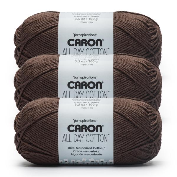 ・Caron All Day Cotton 100%シルケット加工コットン毛糸 3玉セット＆lt;br＆gt;・1玉あたり約158m/100g（約99g）、太さ#4中太（並太）、棒針4.5mm・かぎ針5mm対応＆lt;br＆gt;・洗濯機・...