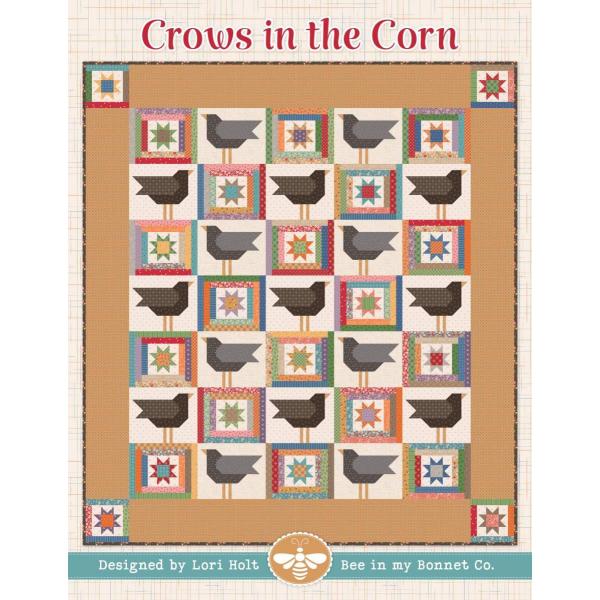・Bee in my BonnetのLori Holtによる「The Crows in the Corn」キルトパターン。ピースドクロウとスターブロックが特徴です。・完成サイズ：約175cm×196cm（69インチ×77インチ）。・ステップ...