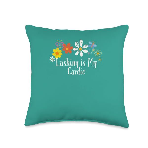 ・Funny Lashing is My Cardio Saying Flowers graphic retro sarcastic pun quote art womens mens joke sarcasm jokes cute gra...