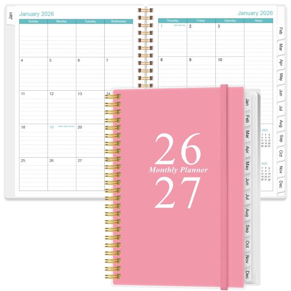 ・2026-2027 Monthly Planner - From January 2026 - June 2027, this planner 2026-2027 covers 18 months of weekly and monthl...