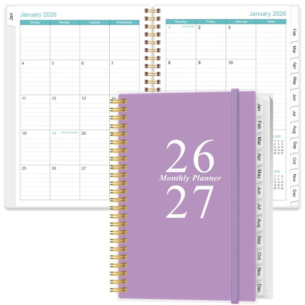 ・2026-2027 Monthly Planner - From January 2026 - June 2027, this planner 2026-2027 covers 18 months of weekly and monthl...