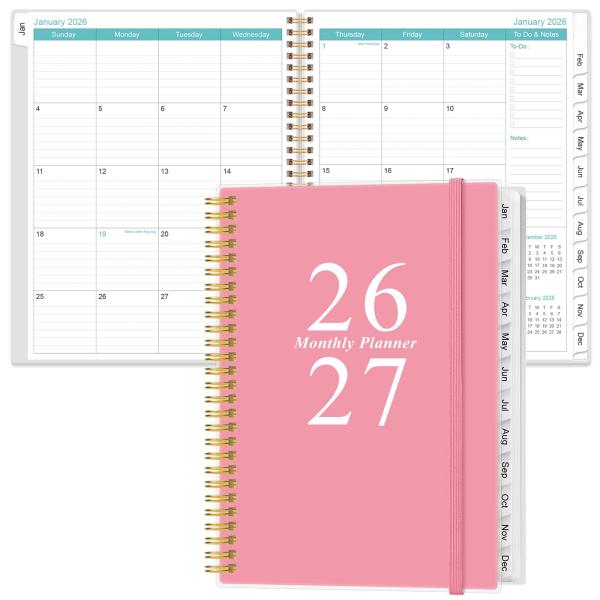・2026-2027 MONTHLY PLANNER - From January 2026 - June 2027, this planner 2026-2027 covers 18 months of monthly pages, gr...