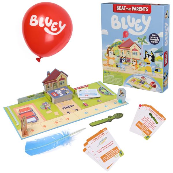 ・Family Board Game: Beat the Parents: Bluey Edition brings kids ＆ parents together as they go head-to-head in trivia ＆ c...