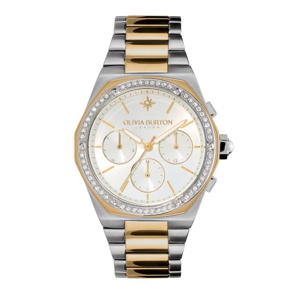・Our bestselling Hexa now comes as a luxurious multi-function dial. A stainless steel and gold-plated bracelet strap giv...