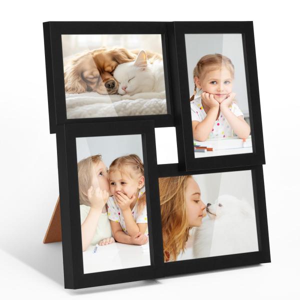 ・HD Cover: Made of HD plexiglass, Our 4-Opening collage frames for 4x6 pictures ensure your photos display more clear an...
