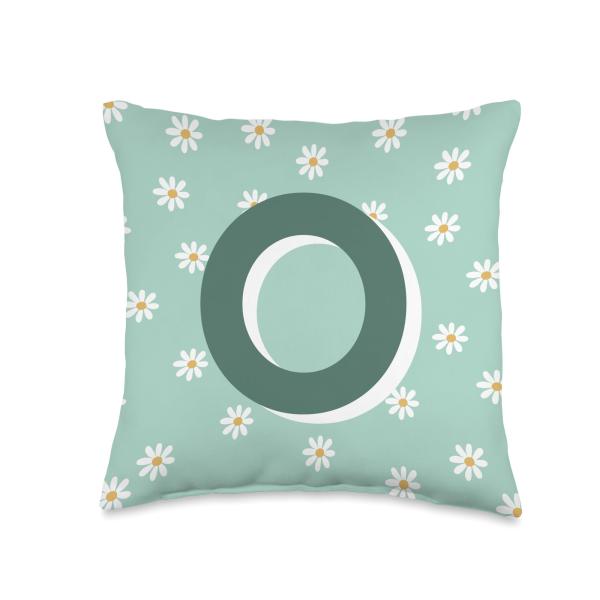 ・This Letter O Monogram Capital letter with Teal Daisy White and Flower Pattern is perfect for Mom, Grandma, Sister, Dau...