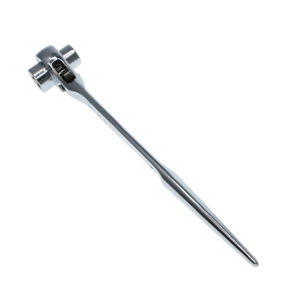 ・【Ratchet Spanner】Dual socket spud ratchet wrench, scaffold ratchet, scaffold tools.Ratcheting design bolts fast and eas...