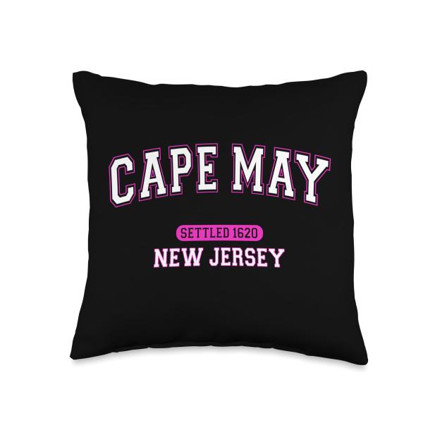 ・Cape May New Jersey Settled 1620 sports white hot pink lettering design vintage historic New Jersey town makes a great ...