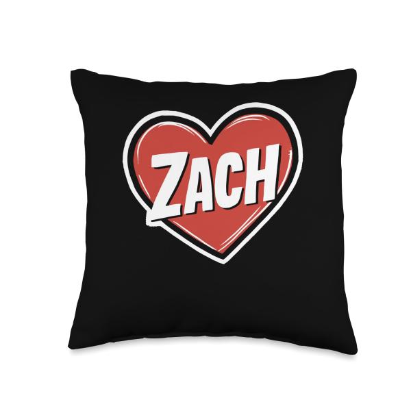 ・I Love Zach Red Heart I Heart Zach vintage graphic design, cute present idea for adults womens and mens.・100% spun-poly...