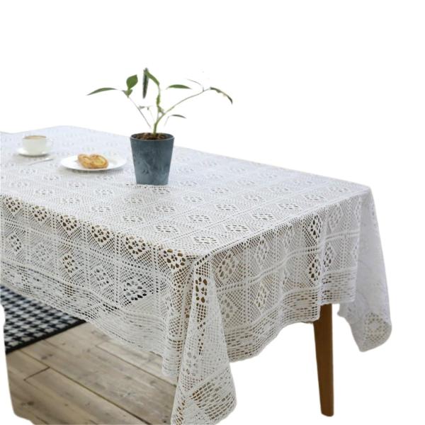 ・Handmade crocheted tablecloth is made of natural cotton, it combines fabrics of the old days, like knitting and crochet...