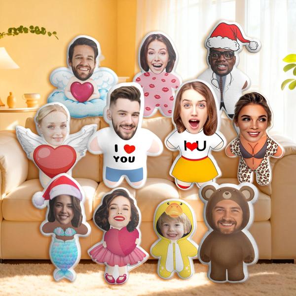 ・? CUSTOM FACE PILLOW WITH 200+ STYLES ＆ 3 SKIN TONES - Upload a clear photo and choose from over 200 body designs, incl...