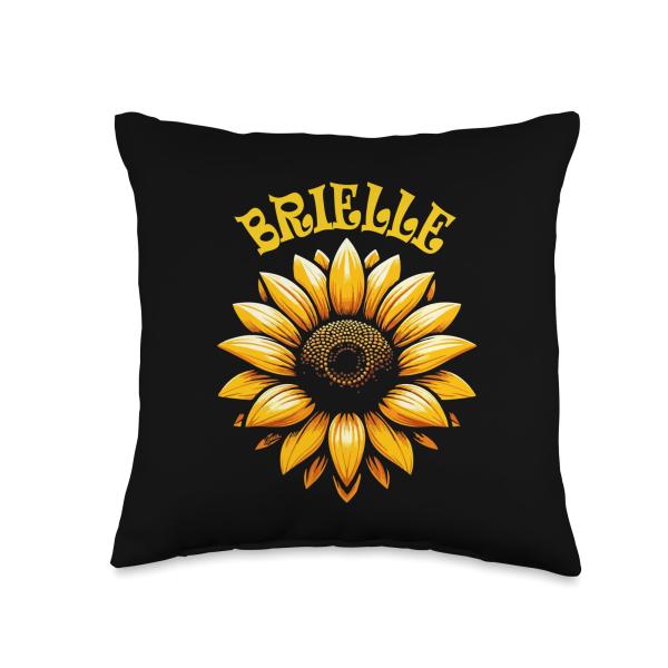 ・Cute Brielle sunflower design for girl, daughter, baby, aunt, mom, grandma, sister, women, child, anyone named Brielle....
