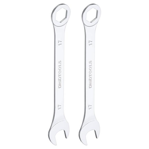 ・Size - Size: 17mm; Type:６Point; Offset: 15 Degree; Total Length: 192mm / 7.6 inch; Packing List: 2Pcs x Combination Wre...