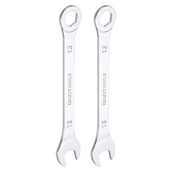 ・Size - Size: 13mm; Type:６Point; Offset: 15 Degree; Total Length: 152mm / 5.9 inch; Packing List: 2Pcs x Combination Wre...