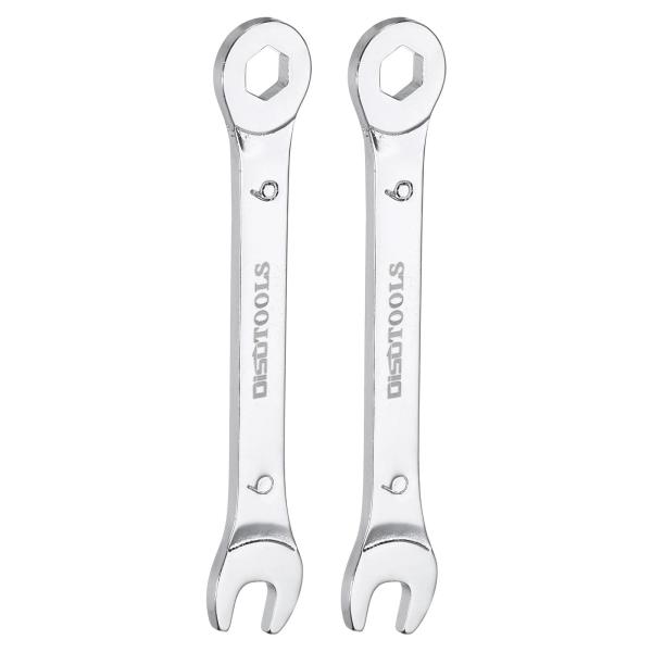 ・Size - Size: 6mm; Type:６Point; Offset: 15 Degree; Total Length: 82mm / 3.2 inch; Packing List: 2Pcs x Combination Wrenc...