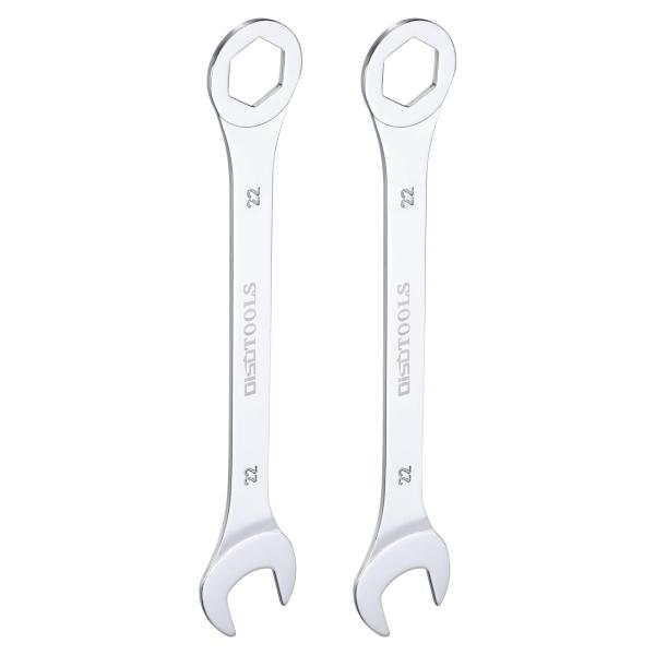 ・Size - Size: 22mm; Type:６Point; Offset: 15 Degree; Total Length: 245mm / 9.6inch; Packing List: 2Pcs x Combination Wren...