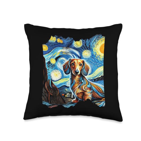 ・This cute funny cool artistic design of a dachshund with the style of van gogh art star sky night painting is great for...