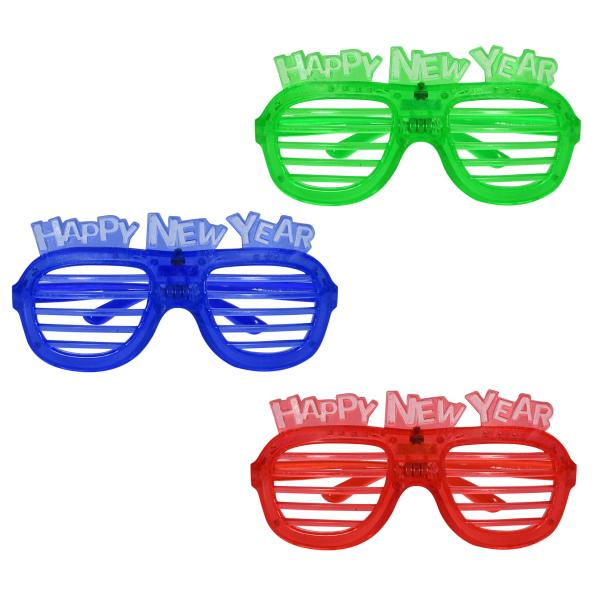 ・Festive Design: Celebrate in style with our Happy New Year LED Shutter Glasses featuring a vibrant and festive light-up...