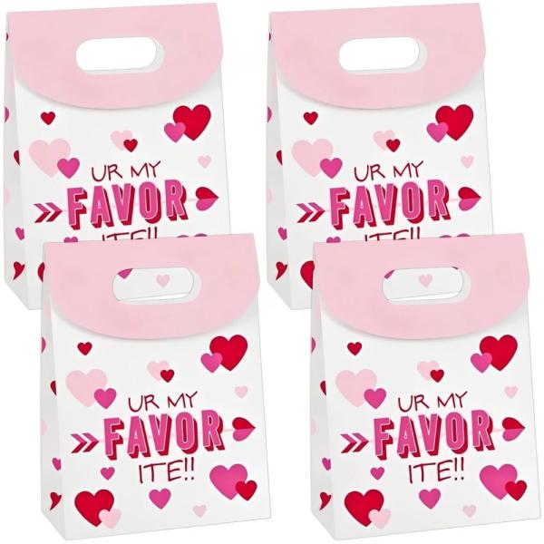 ・CHARMING DESIGN: These pink paper favor boxes feature a delightful design perfect for Valentine's Day celebrations, add...