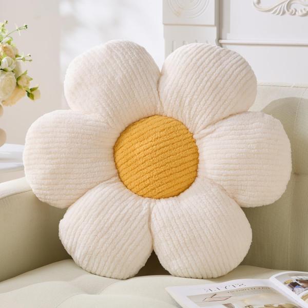 ・flower shape design: The daisy throw pillow, each petal is filled with fullness, supporting force, comfortable sitting,...