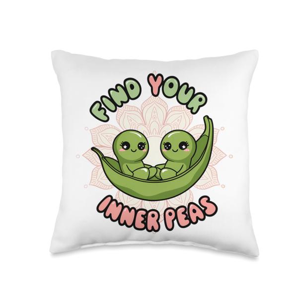 ・Adorable kawaii design featuring two peas meditating in a pod. Perfect for women who love yoga, mindfulness, and a fun ...