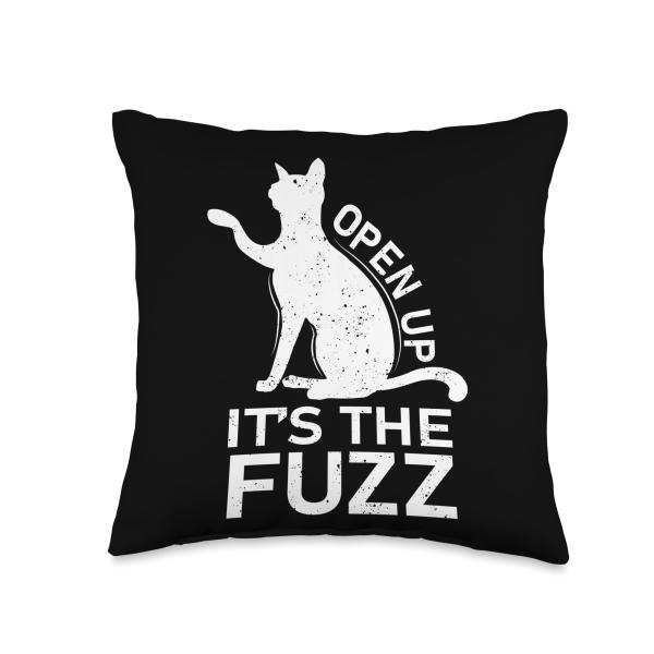 ・Love cats and a good laugh? This hilarious 'Open Up It's The Fuzz' design is perfect for you. Featuring a playful cat s...