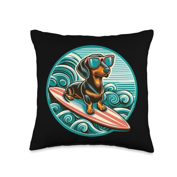 ・Dachshund Surfing design. Retro surfer Dachshund pop art design is a cool gift for Wiener Dog owner or anyone that love...