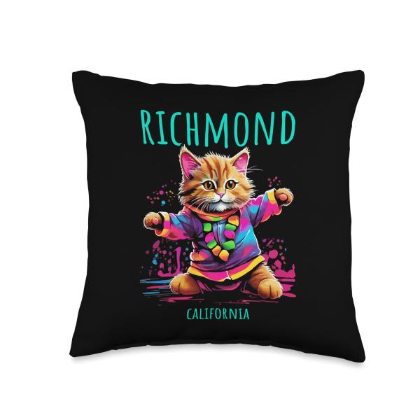 ・Richmond California cute dancing cat design for anyone who loves Richmond, CA, USA, cats, mom, dad, daughter, grandma, ...