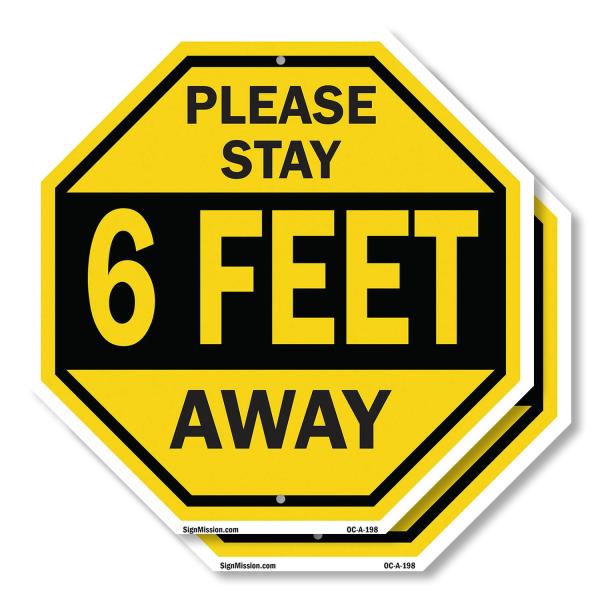 ・DURABLE ALL-WEATHER DESIGN: Our (2 Pack) 6 inch X 6 inch commercial-grade signs are made with UV-protected plastic, ens...