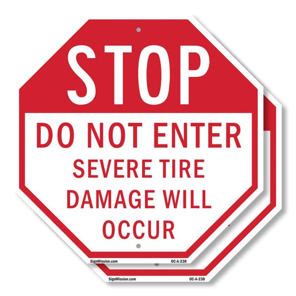 ・DURABLE ALL-WEATHER DESIGN: Our (2 Pack) 6 inch X 6 inch commercial-grade signs are made with UV-protected plastic, ens...
