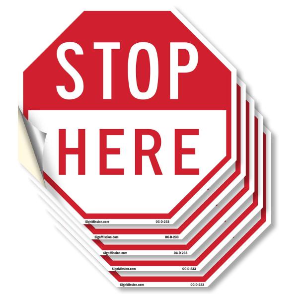 ・DURABLE ALL-WEATHER DESIGN: Our (5 Pack) 6 inch X 6 inch commercial-grade signs are made with UV-protected vinyl label,...