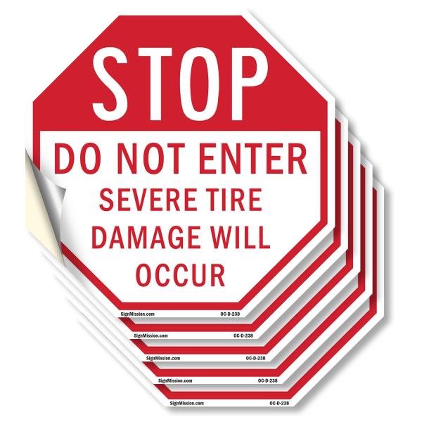 ・DURABLE ALL-WEATHER DESIGN: Our (5 Pack) 4 inch X 4 inch commercial-grade signs are made with UV-protected vinyl label,...
