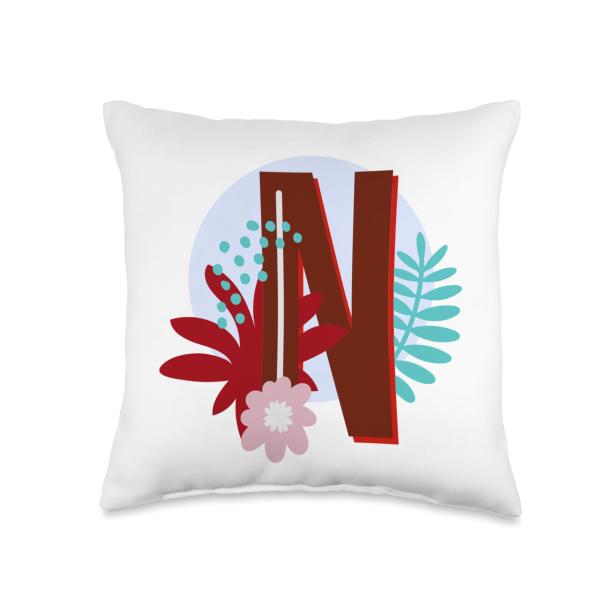 ・Floral Letter N Initial Flower N Initial Letter Art. Great Idea For Those With The Letter N As Their Name Initial, Flow...