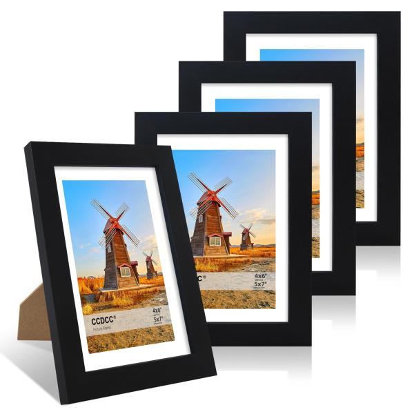 ・Quality Material:CCDCC 5x7 frames are made of MDF wood and real glass. Perfectly protect and display your photos clearl...