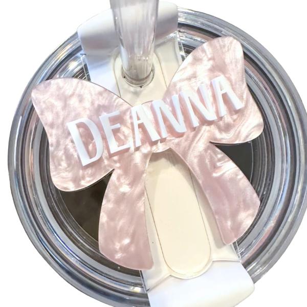 ・Embelish your Stanley tumbler with our Bow Stanley Name Toppers, exclusively designed for the Quencher H2.0 FlowState m...