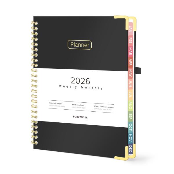 ・2026 Planner with Simple Layout: Come with 12 months (Jan 2026 - Dec 2026) of monthly and weekly pages, plus 3 addition...