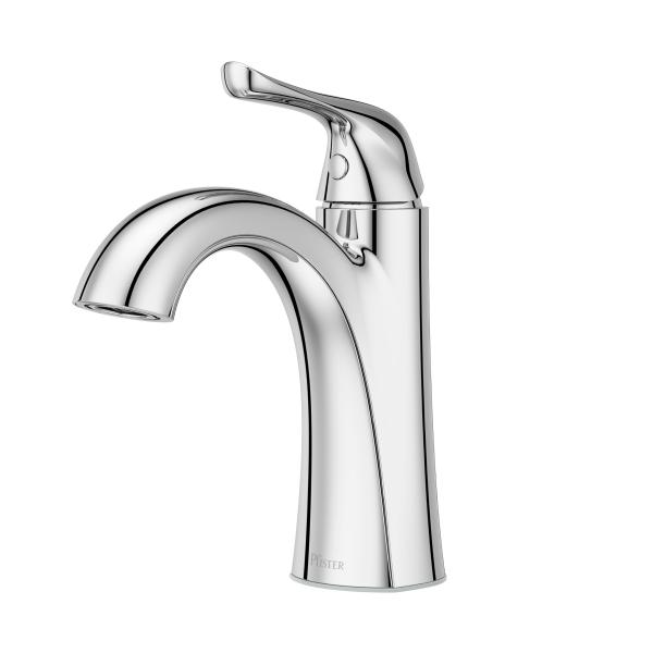 ・SINGLE HANDLE BATHROOM SINK FAUCET - Faucet mounted on sink deck or countertop; includes valve and cartridge, single po...