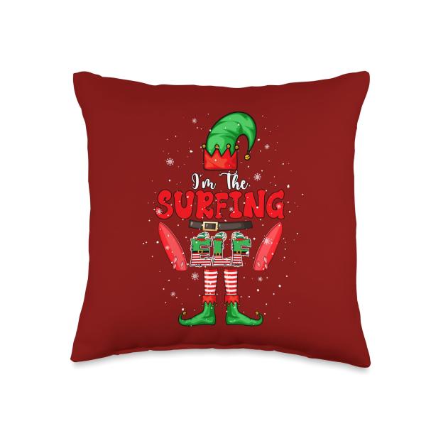 ・This I'm Surfing Elf Chrisrmas Camping Costume Lover Kids Family costume is for dad, mom, grandma, grandpa, uncle, aunt...