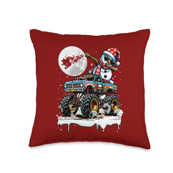 ・This Dabbing Snowman On Monster Truck Christmas Driver Lover Kids costume is for dad, mom, grandma, grandpa, uncle, aun...