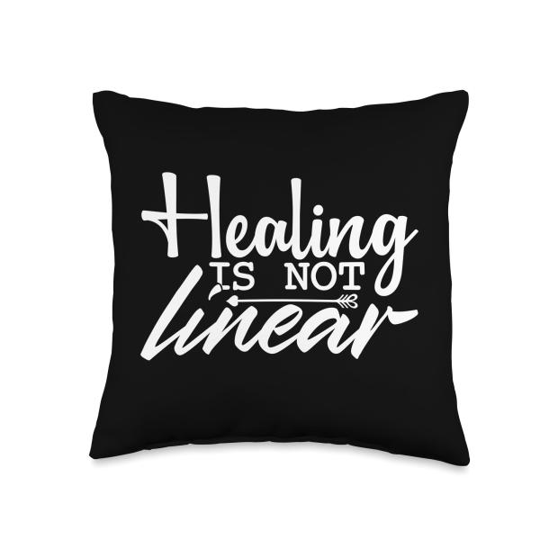 ・Healing Is Not Linear Positive Quote Inspirational Pun. Great Idea For Those Into Their Inspirational Quotes, Influenti...