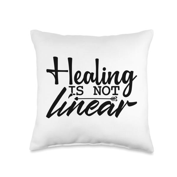 ・Healing Is Not Linear Positive Quote Inspirational Pun. Great Idea For Those Into Their Inspirational Quotes, Influenti...