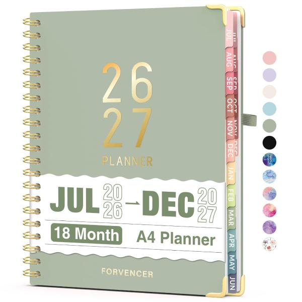 ・Planner 2026-2027: Come with 18 months (Jul 2026 -Dec 2027) for easy jotting down of events, appt, deadlines and meetin...