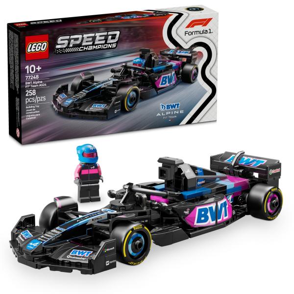 ・ALPINE F1 CAR TOY - LEGO Speed Champions BWT Alpine F1 Team A524 Race Car vehicle set for boys and girls ages 10 and up...