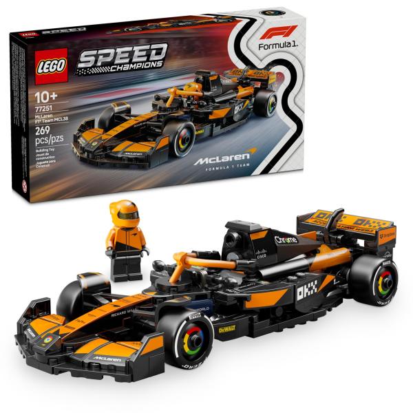 ・MCLAREN F1 TEAM CAR TOY - LEGO Speed Champions McLaren F1 Team MCL38 Race Car vehicle set for boys and girls ages 10 an...