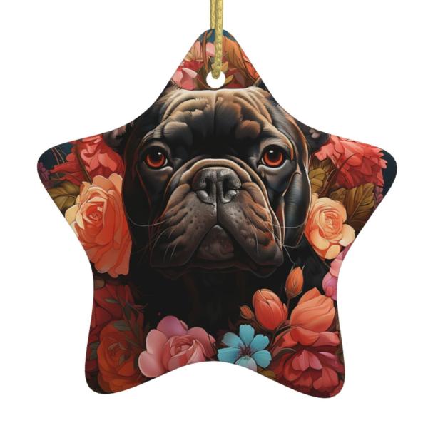 ・High-quality materials: Bulldog and Flowers ceramic ornaments for holiday is made of high quality white ceramics and do...