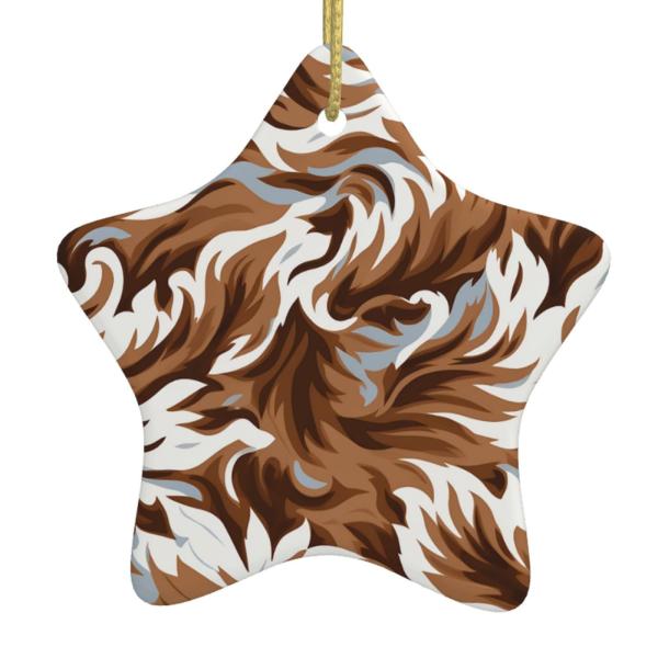 ・High-quality materials: Brown and White ceramic ornaments for holiday is made of high quality white ceramics and double...