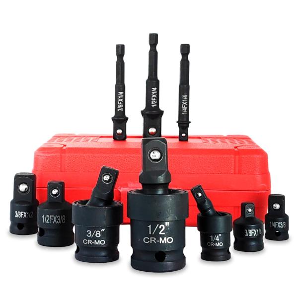 ・HIGH QUALITY: The swivel socket set and impact socket adapter are made of chrome molybdenum steel, while the drill bit ...