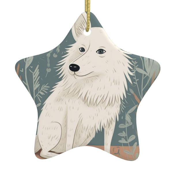 ・Unique design: Our Dog Sitting on the Ground fancy ceramic ornament with gold ribbon were cut to ensure the smoothness ...